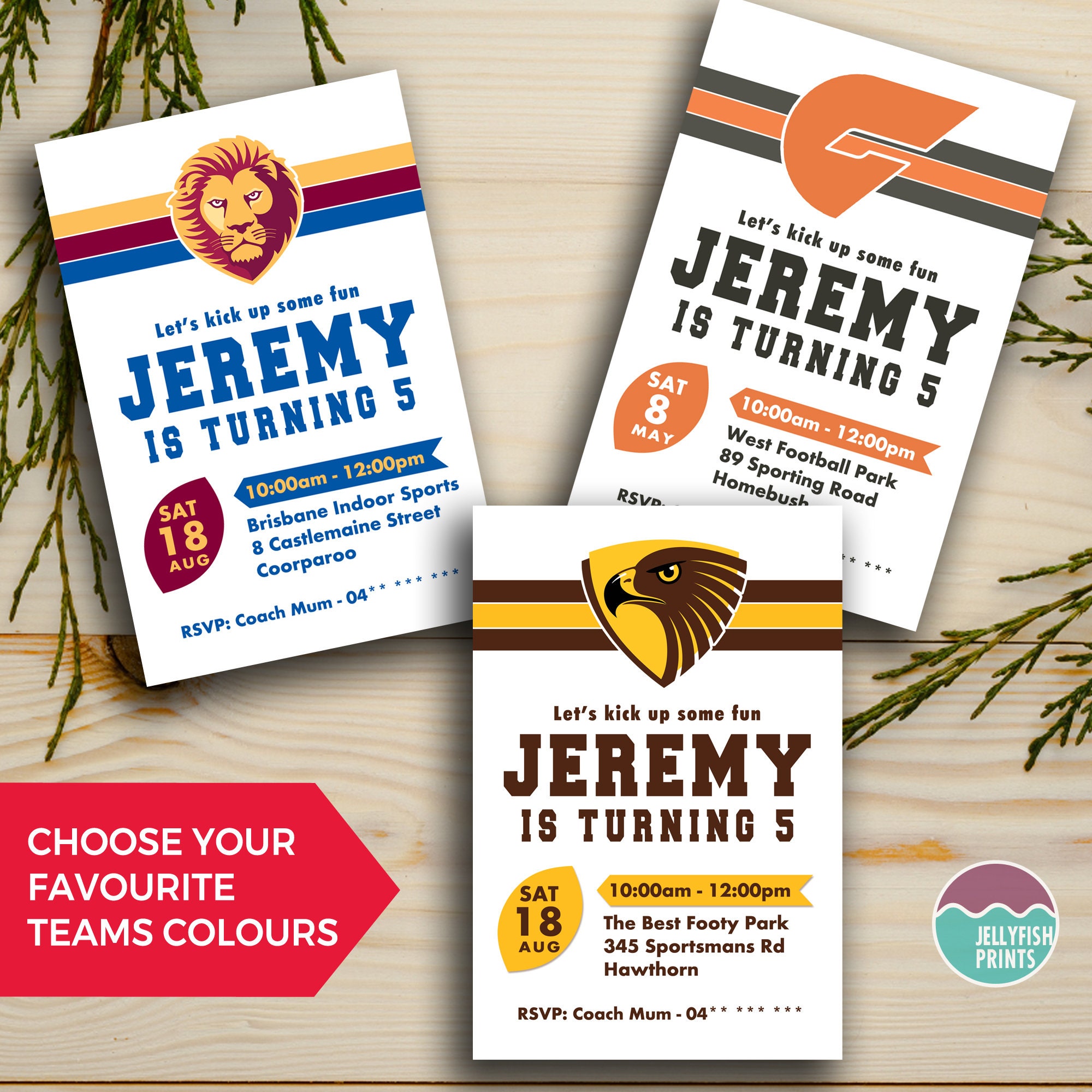 AFL Geelong Cats Birthday Invitation. Digital Download. Printable ...