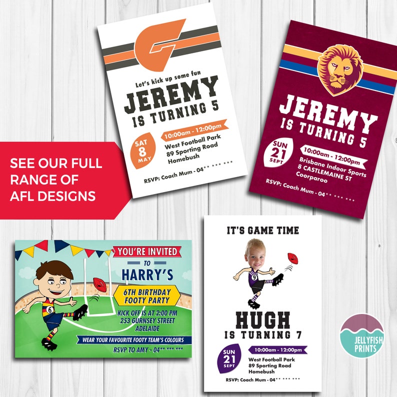 AFL Geelong Cats Birthday Invitation. Digital Download. Printable ...