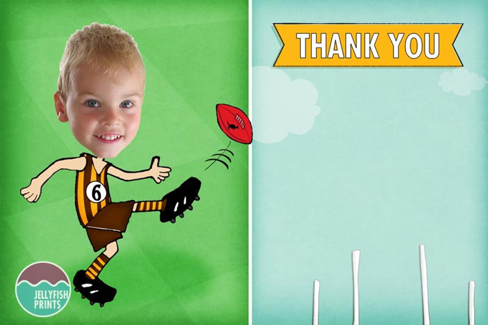 AFL Football Party Printable Birthday Invitation - Footy , Aussie Rules ...