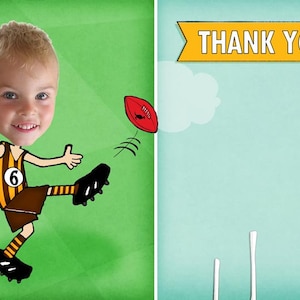 AFL Football Party Printable Birthday Invitation Footy , Aussie Rules ...