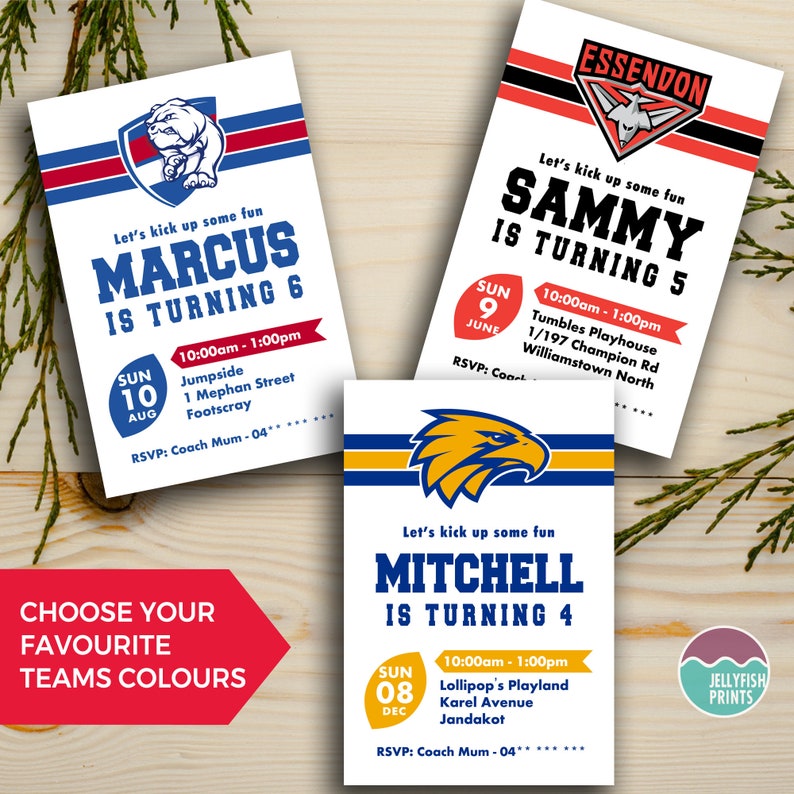 AFL Geelong Cats Birthday Invitation. Digital Download. Printable ...