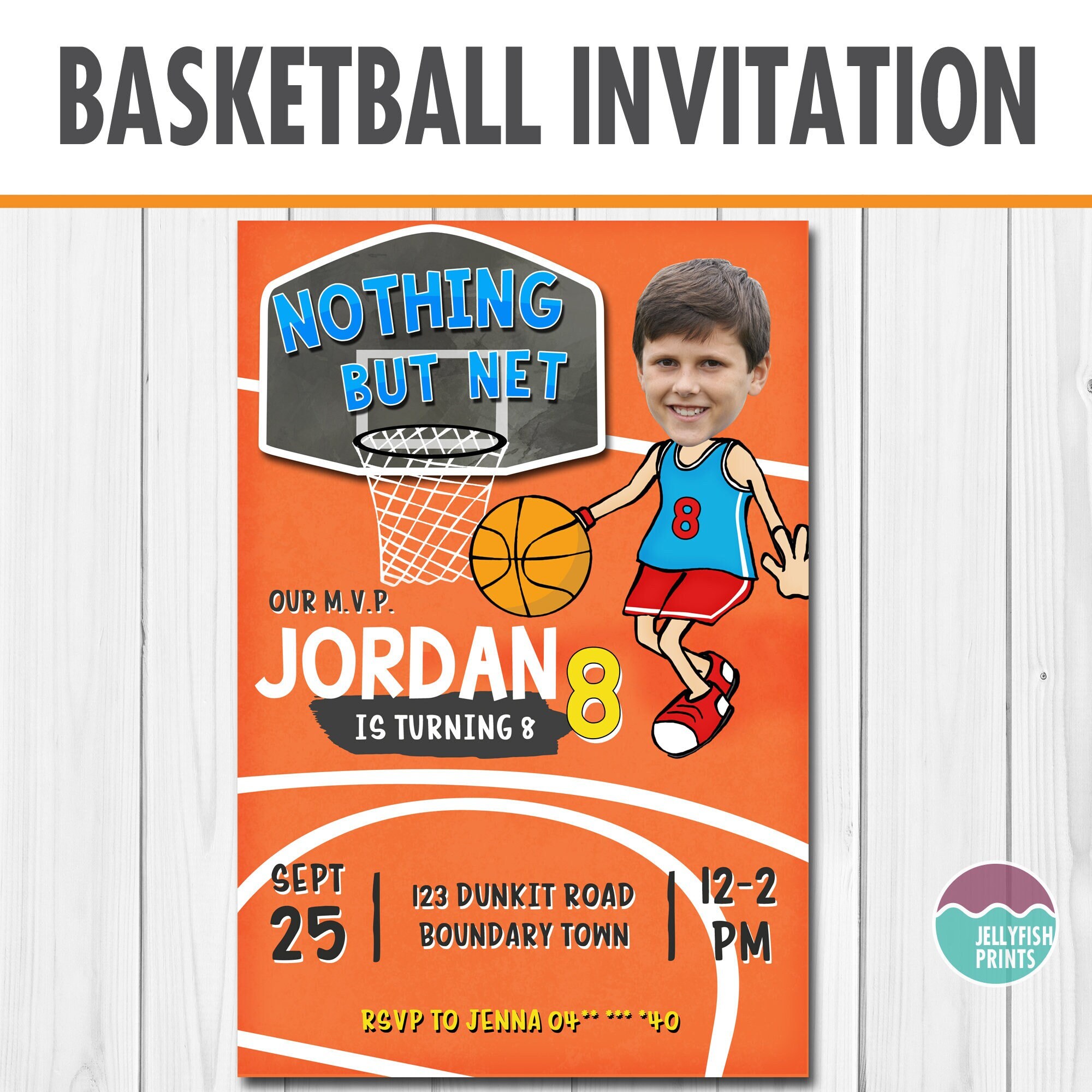 Basketball Birthday Party Invitation - Etsy