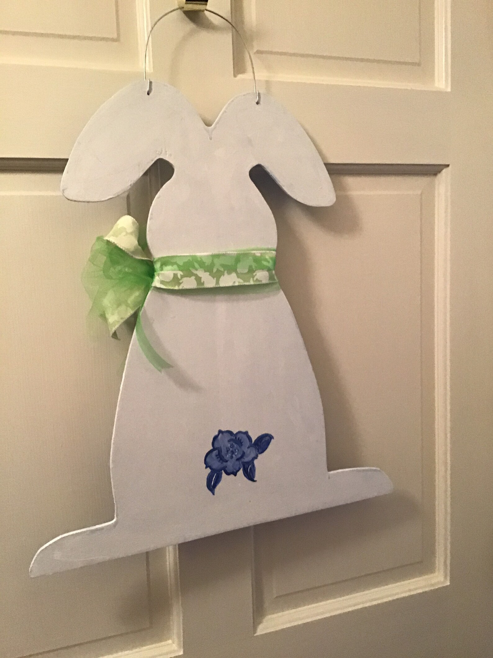 Blue and White Chinoiserie Rabbit Door Hanger - Etsy