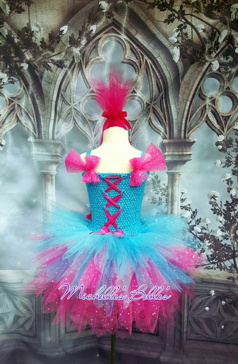 Poppy Trolls Style Tutu Dress Premium - Etsy UK