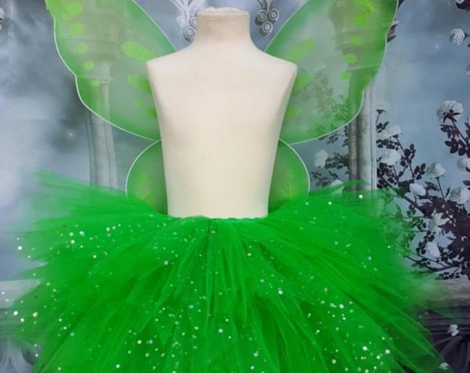 Tinkerbell Style Tutu Outfit With Wings Girls Adults - Etsy