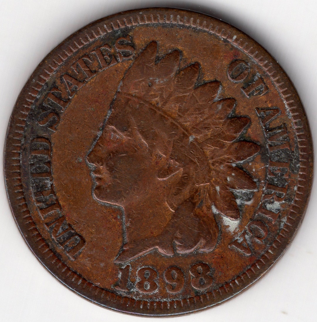 Indian Head Penny 1898 (I98) - Etsy