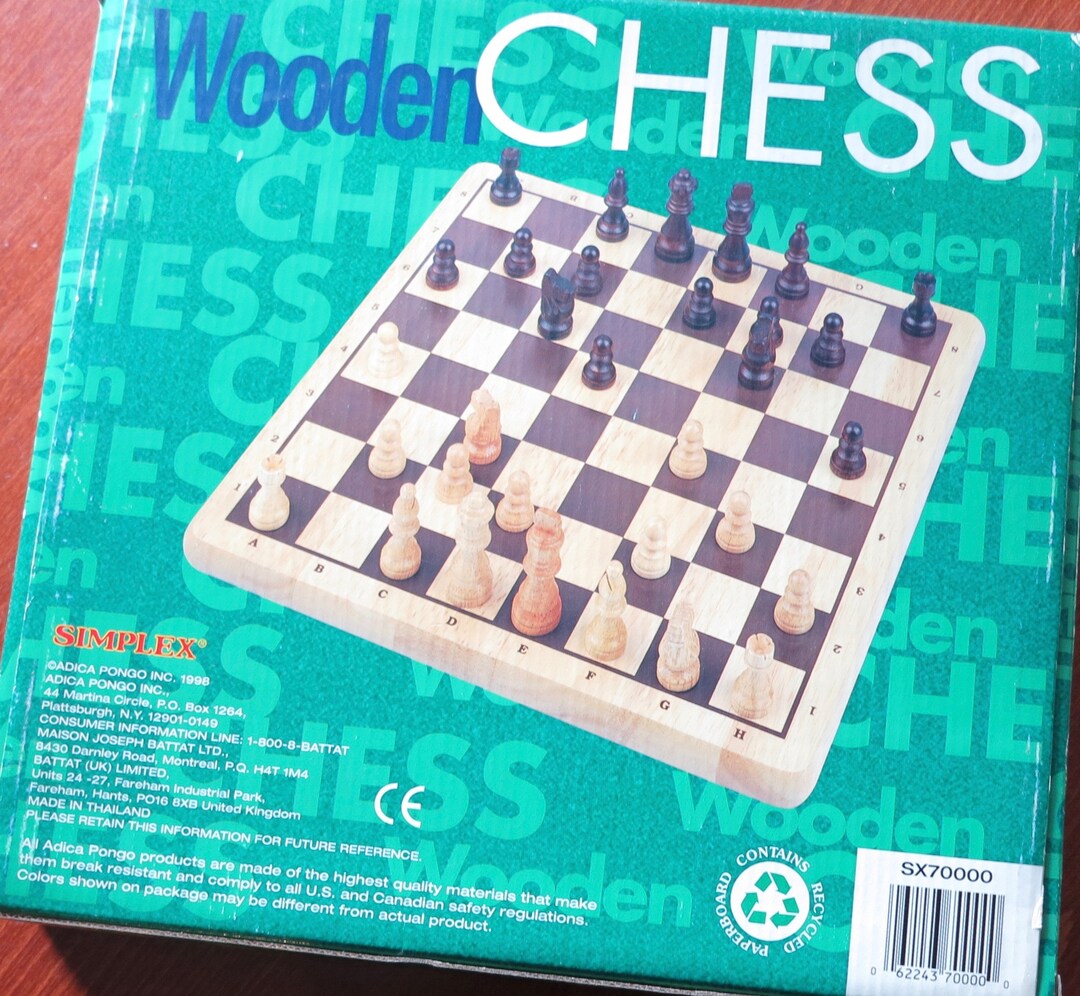 Simplex Wooden Chess Set - Etsy