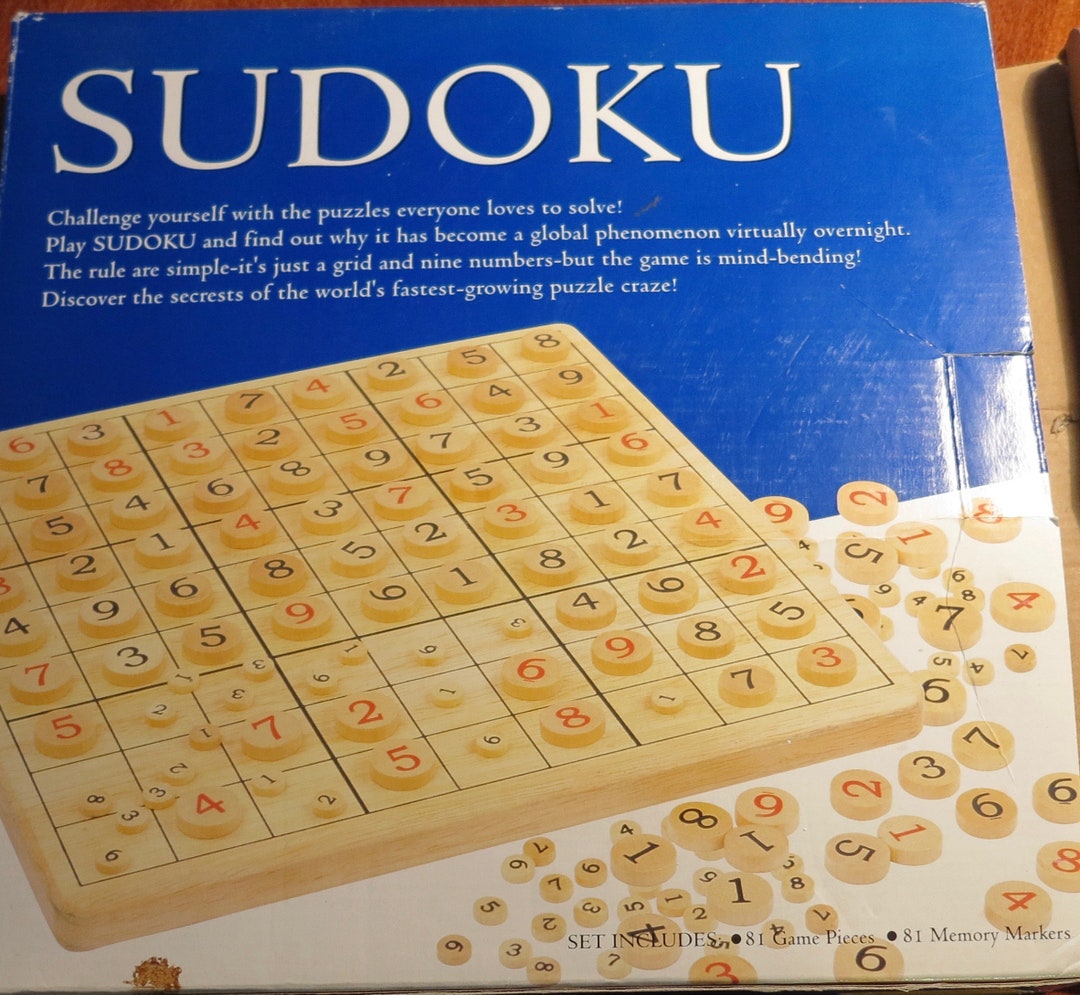 Sudoku Wooden Board Set - Etsy