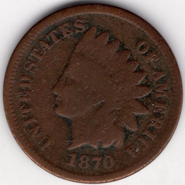 1870 Indian Head Penny - Etsy