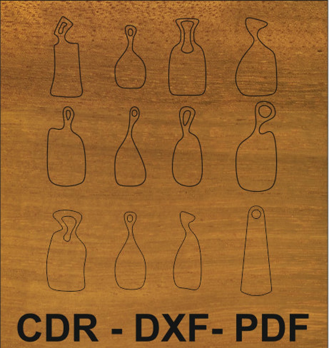 Charcuterie Wood Serving Board Pattern Templates CRD / PDF / DXF ...