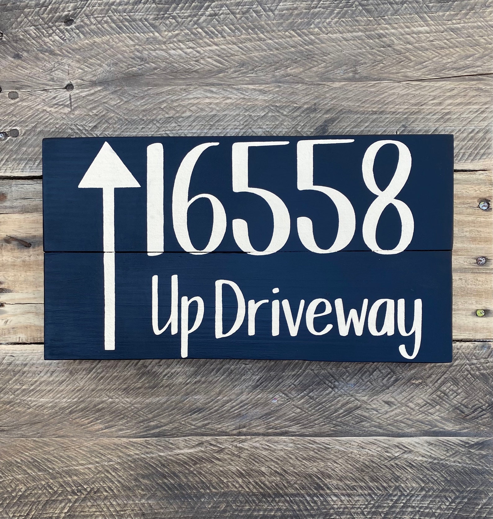 Hanging Address Sign Street Number Sign With Arrow Custom - Etsy