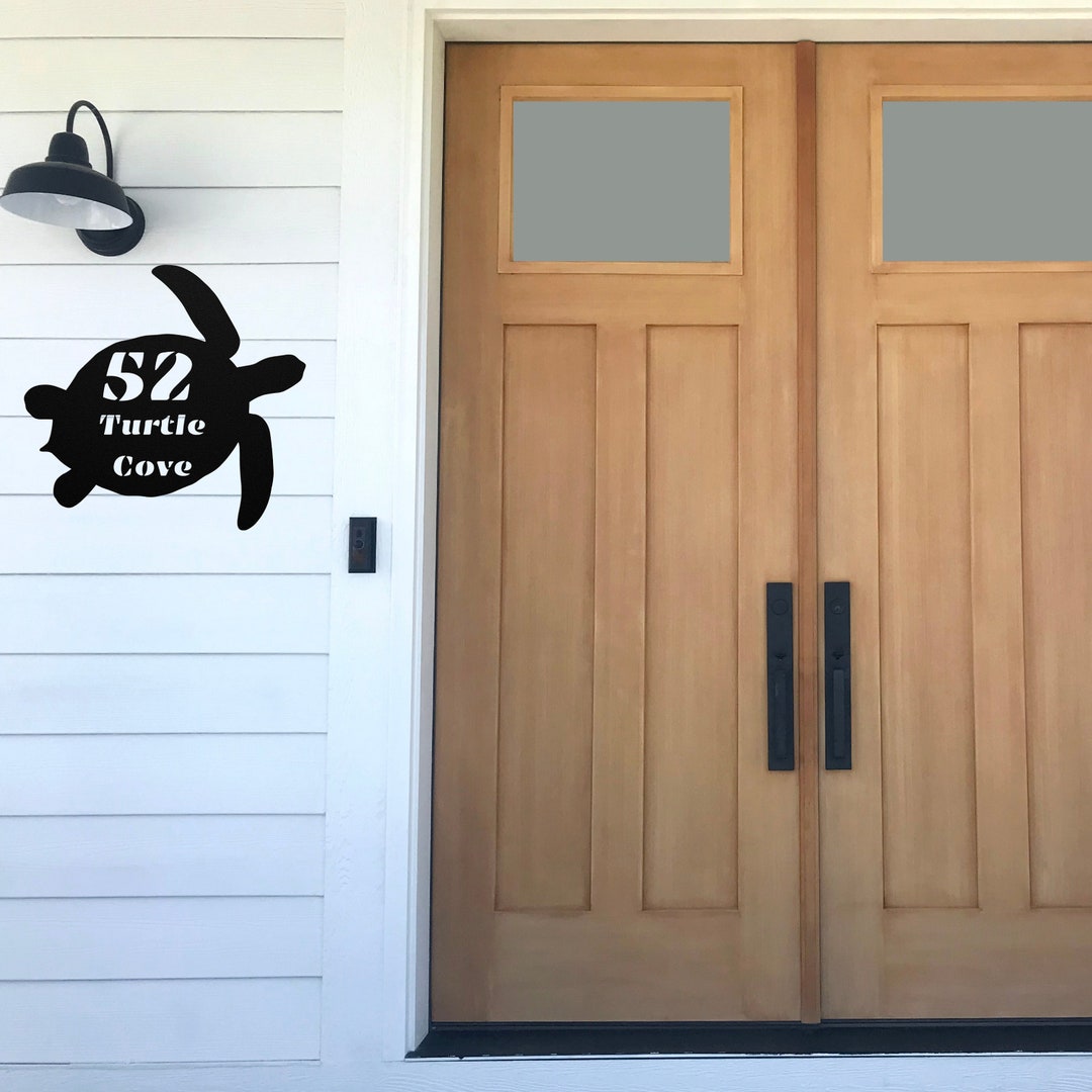 Custom Metal Address Sign, Sea Turtle Address Sign, Home Address and ...