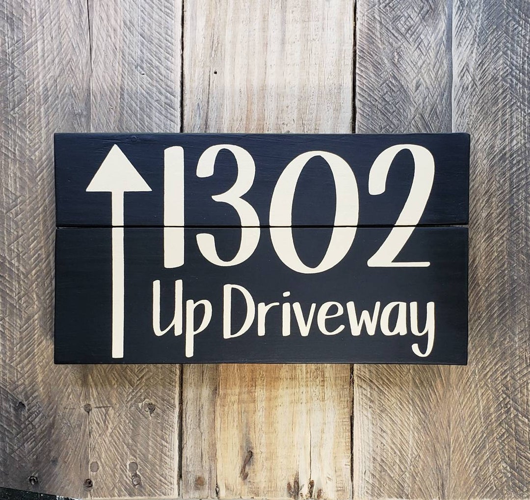 Hanging Address Sign, Street Number Sign With Arrow, Custom Address ...