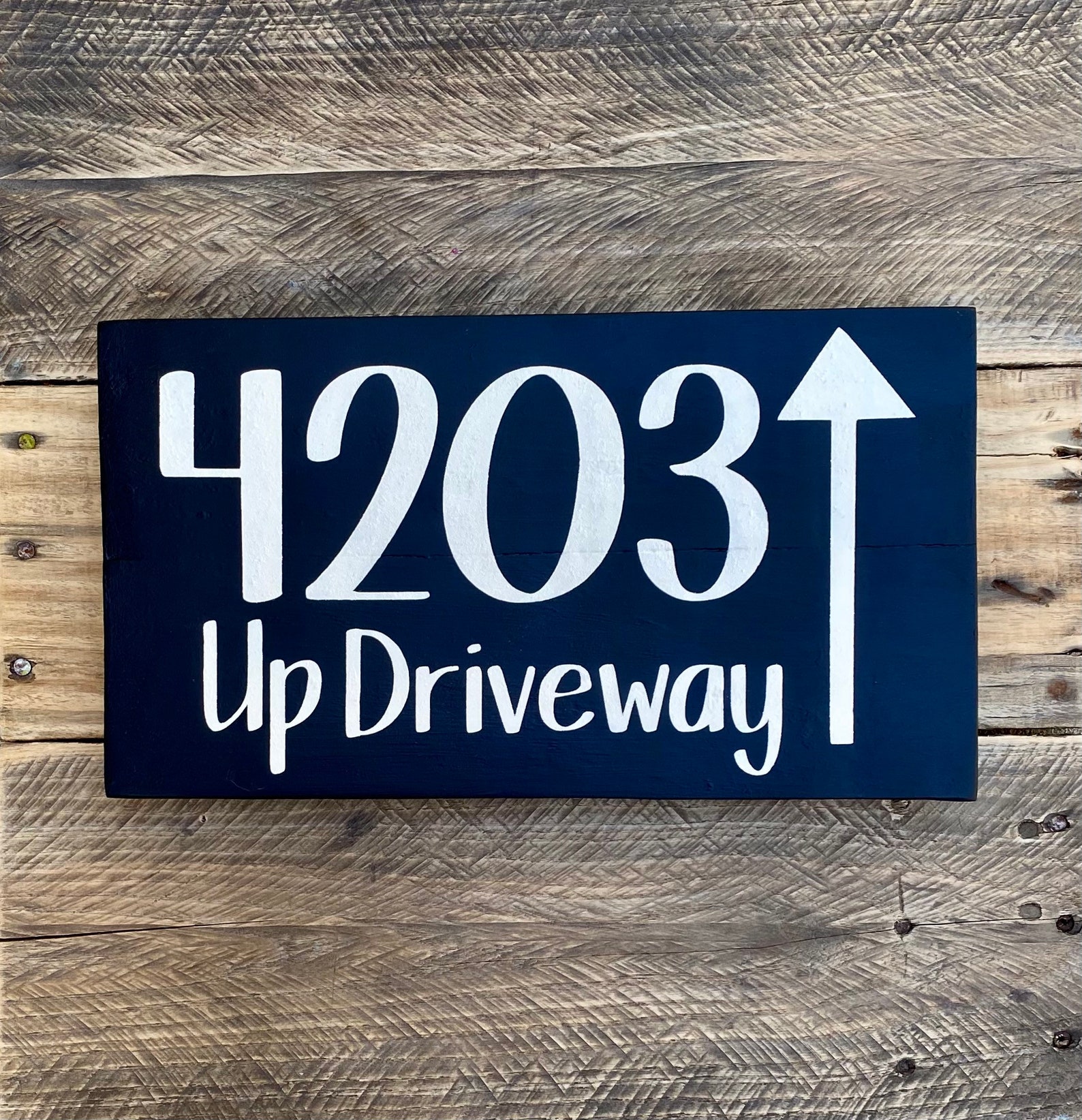 Hanging Address Sign Street Number Sign With Arrow Custom - Etsy