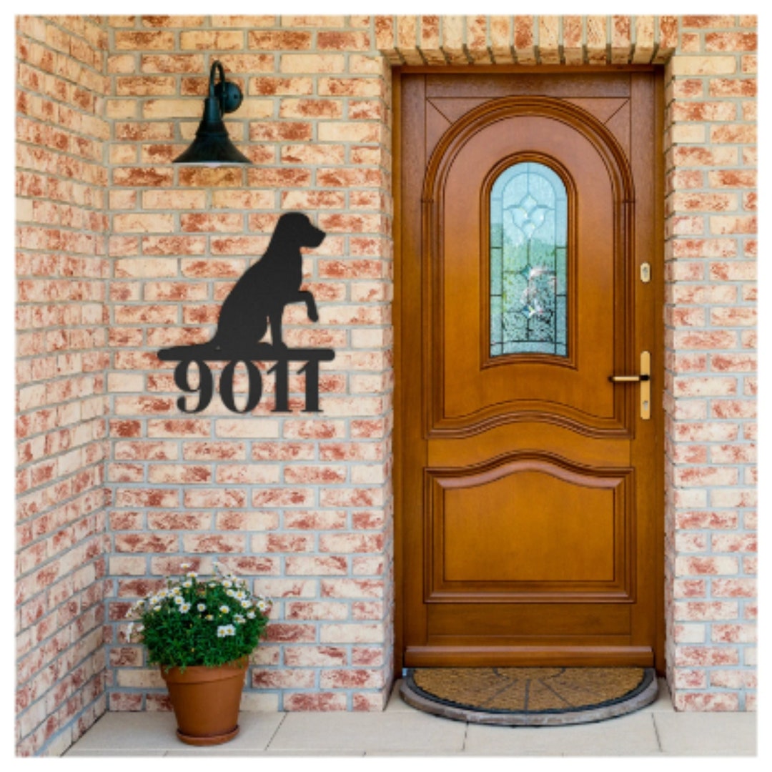 Labrador Address Sign Lab Dog Custom Metal Address Sign - Etsy
