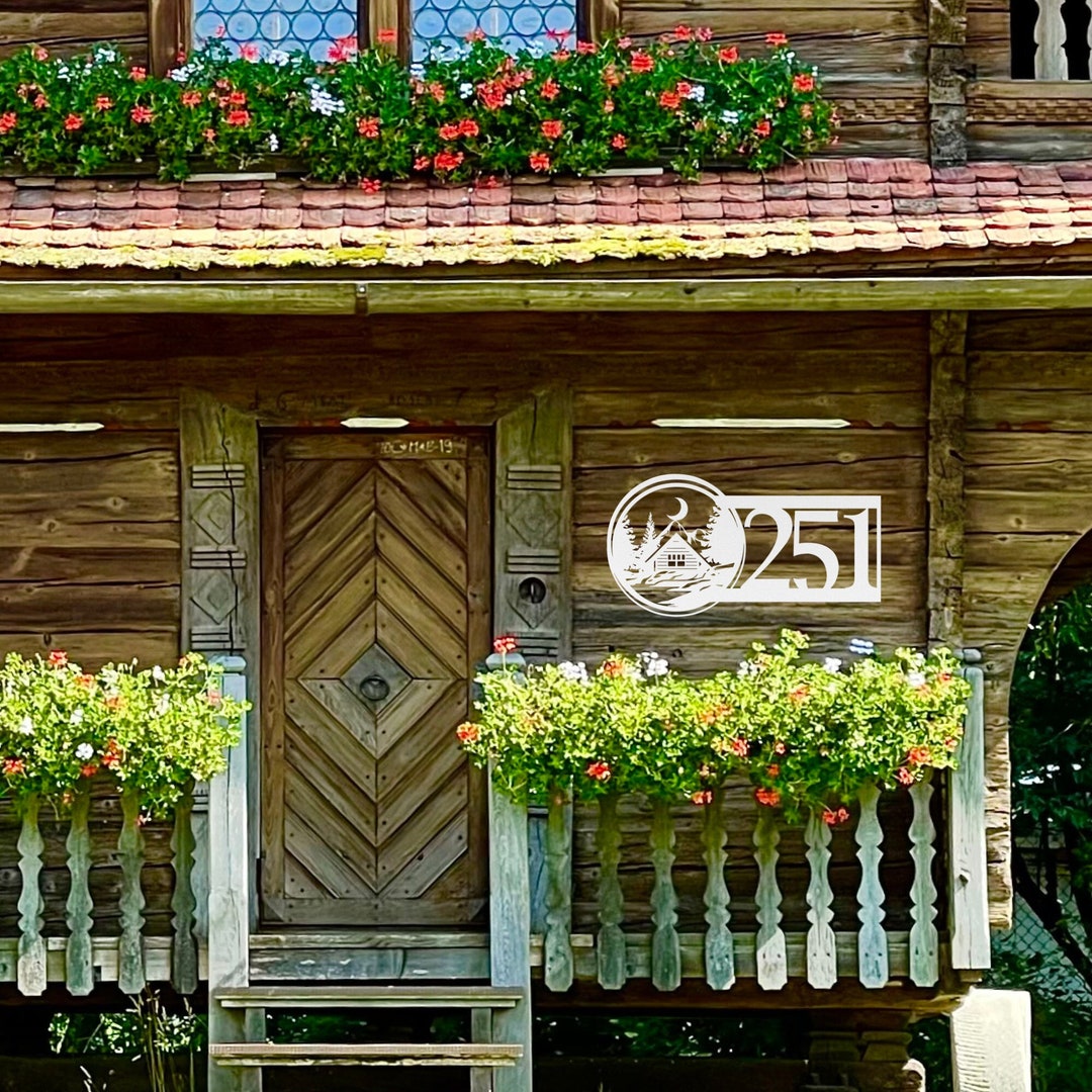 Hanging Metal Address Sign, Mountain Home, Lodge Home, Cabin Decor ...