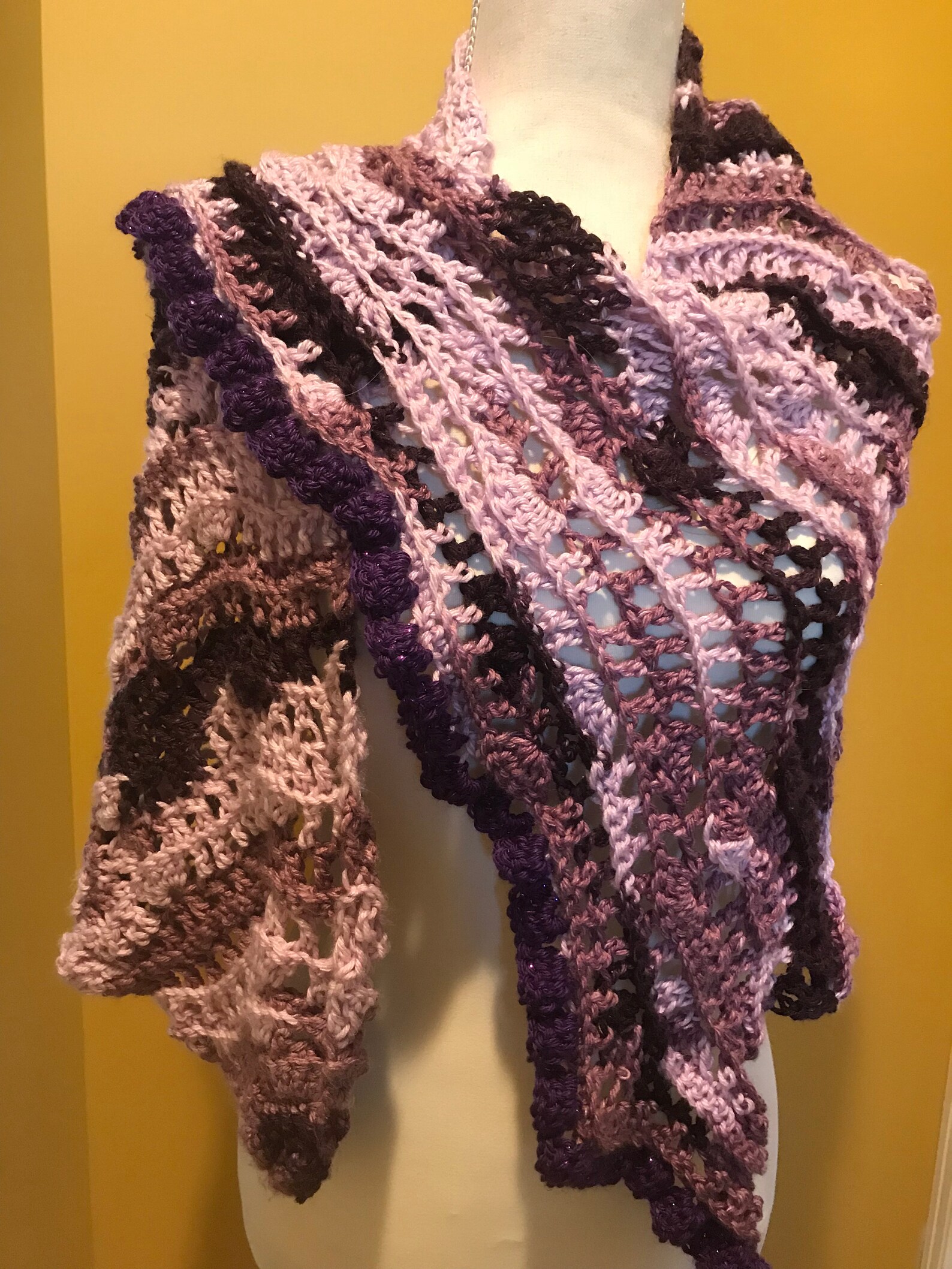 Shades of Purple Shawl - Etsy