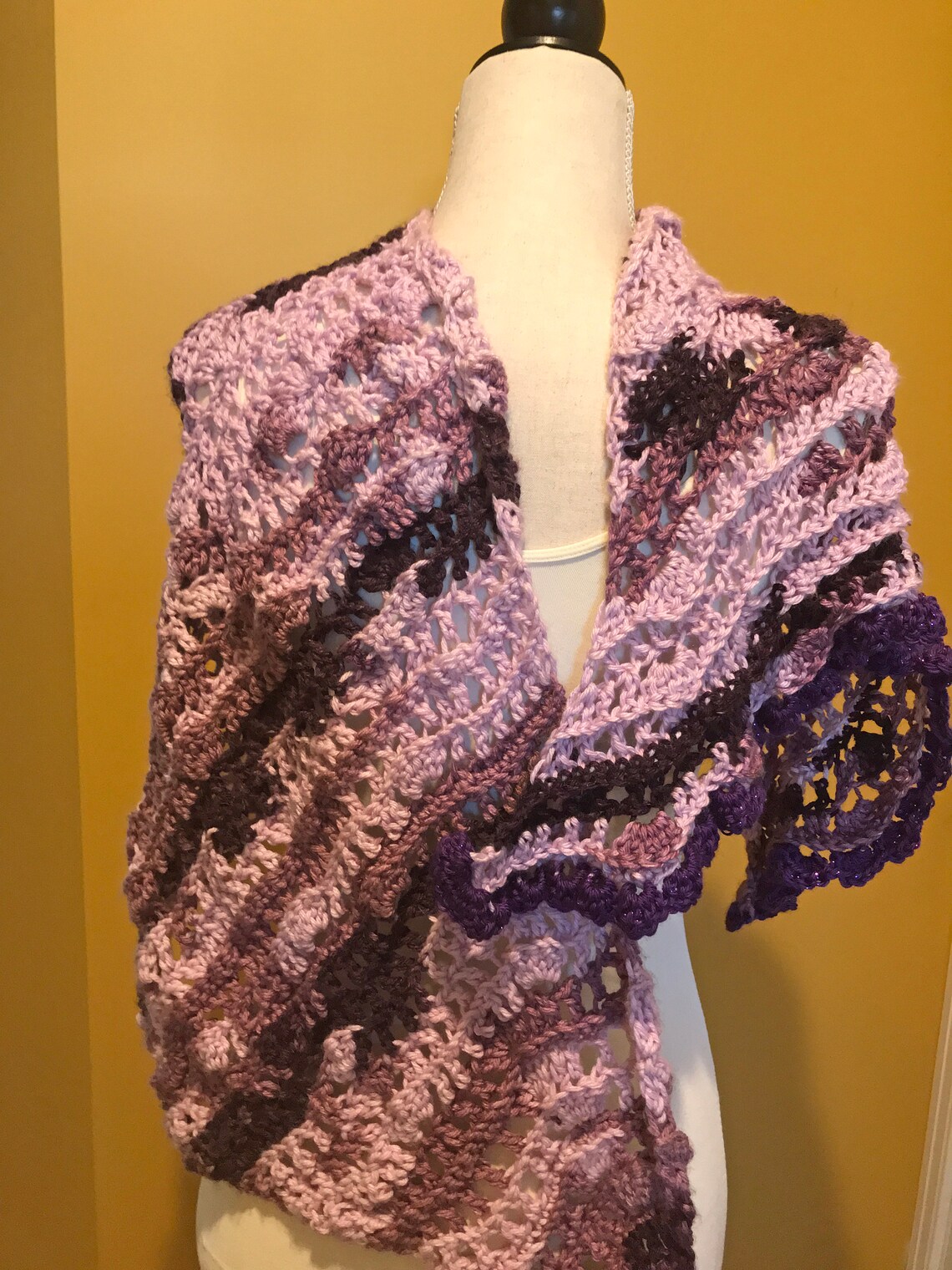 Shades of Purple Shawl - Etsy