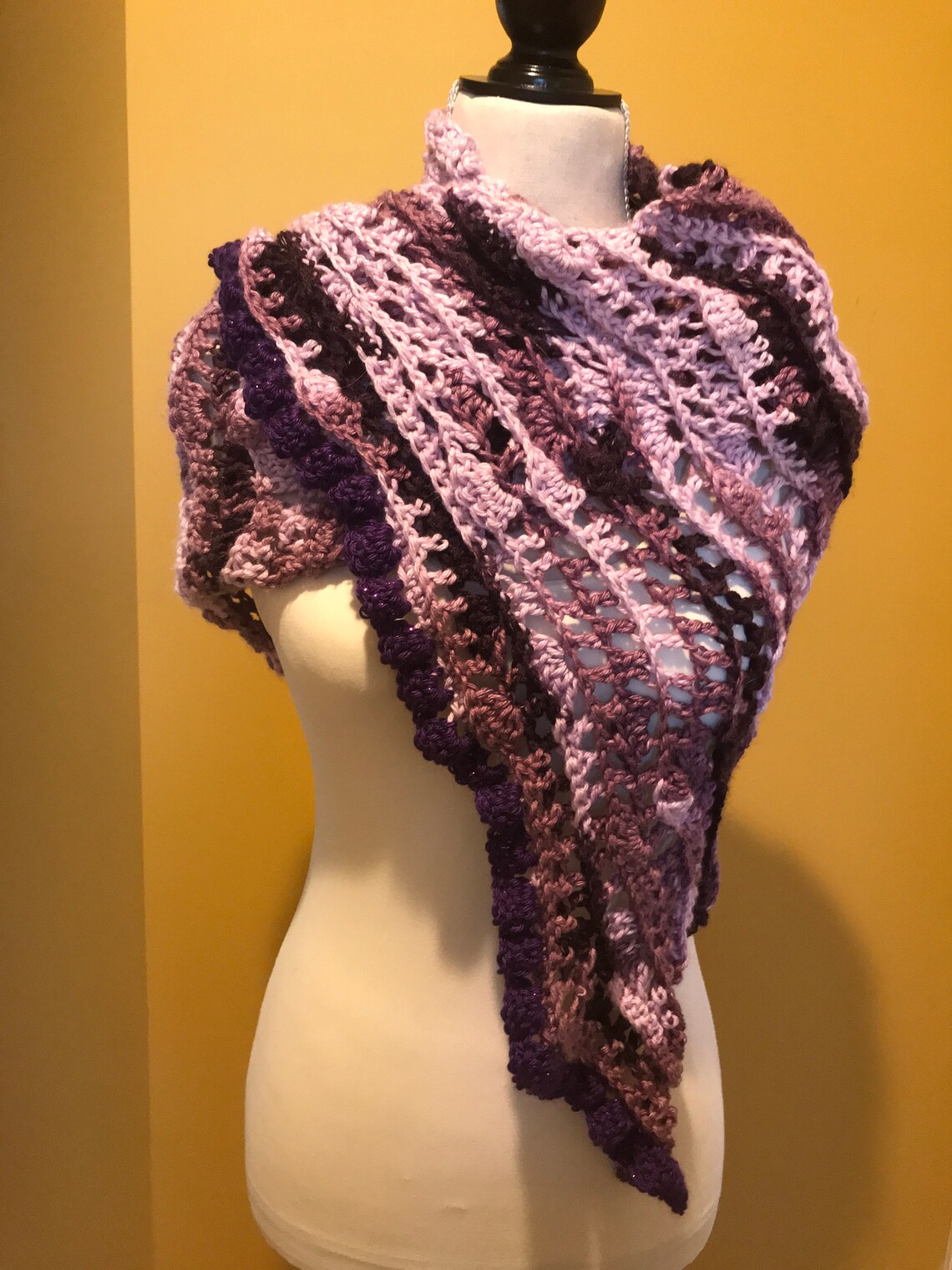 Shades of Purple Shawl - Etsy