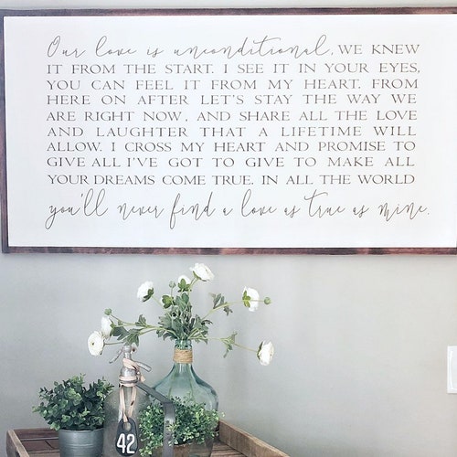I Cross My Heart Sign Love Wood Sign Anniversary Gift Large - Etsy
