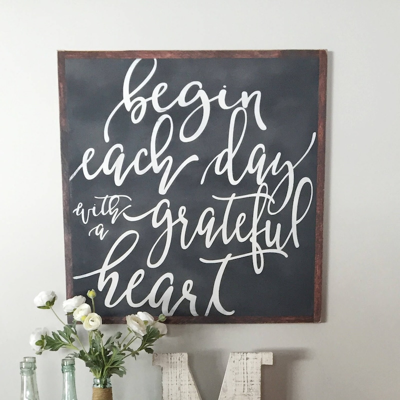 Start Each Day With a Grateful Heart - Etsy
