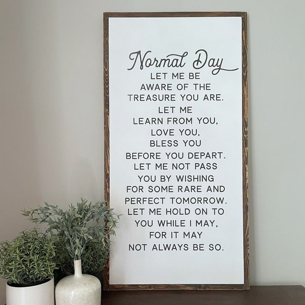 Normal Day Normal Day Poem - Etsy