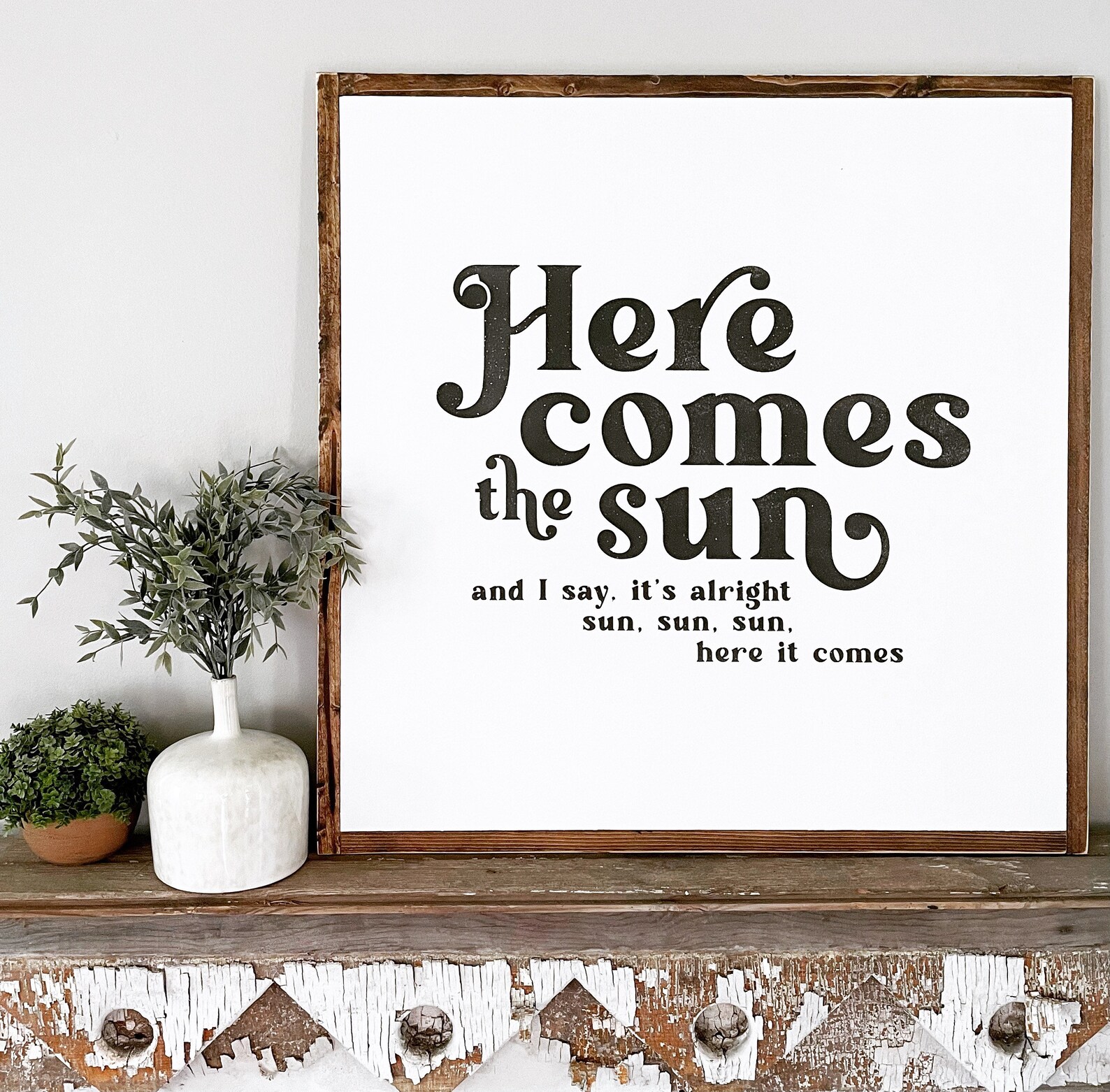 Here Comes the Sun the Beatles the Beatles Art Large Wood - Etsy