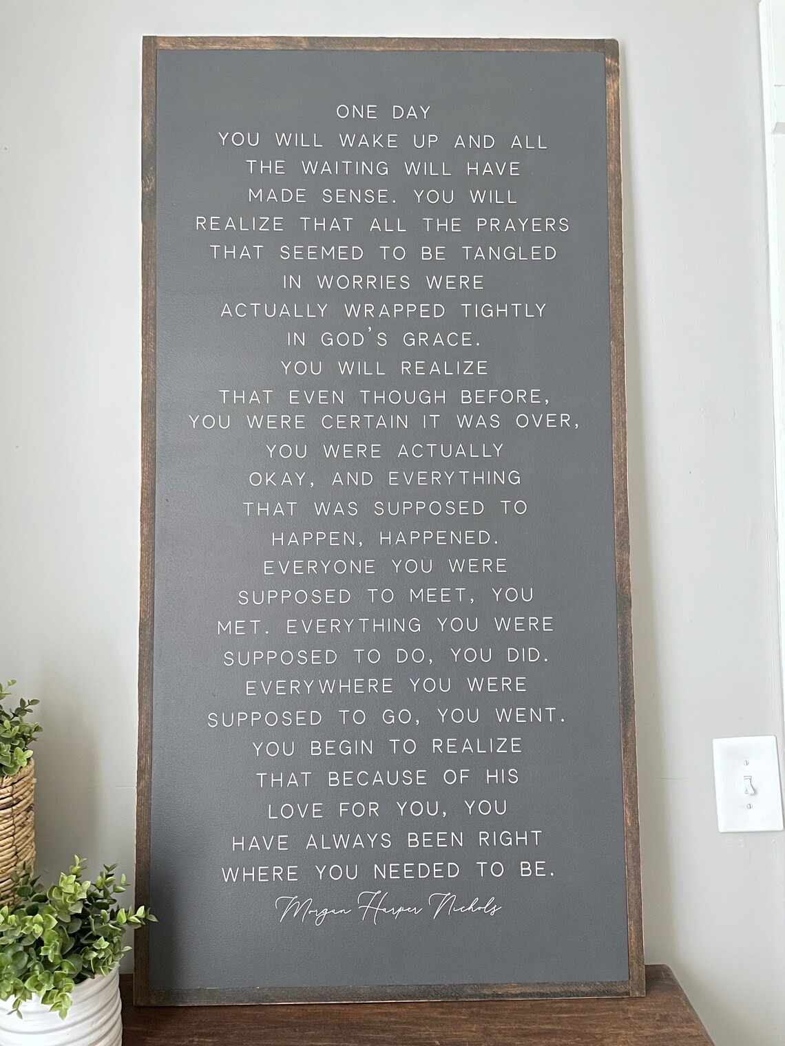 One Day Sign- Motivational Sign- Religious Sign- Large Sign- Vertical ...
