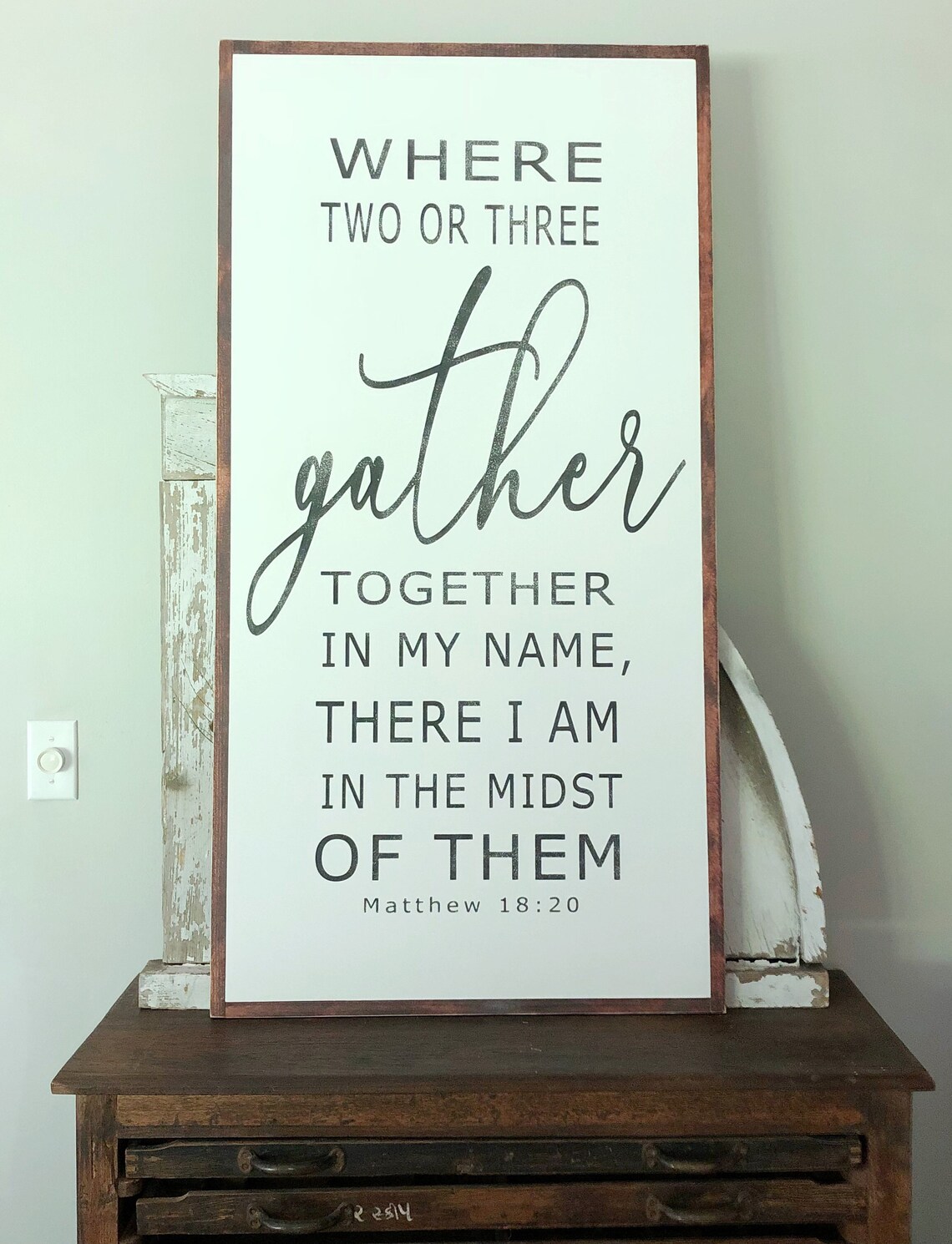 Gather Sign for When Two or Three Are Gathered Together in My - Etsy