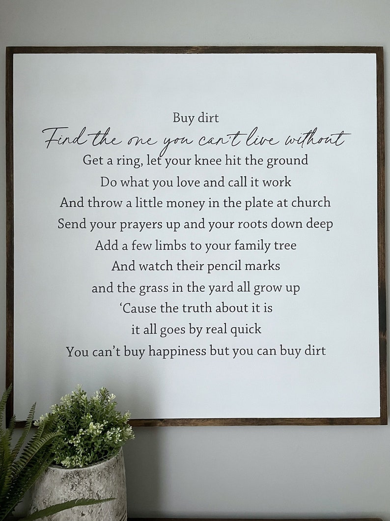 Buy Dirt Sign Home Sign Family Sign Extra Large Sign Large - Etsy