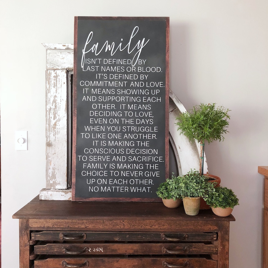 Blended Family Sign- Original Design- Family Isn't Always Blood- Family ...
