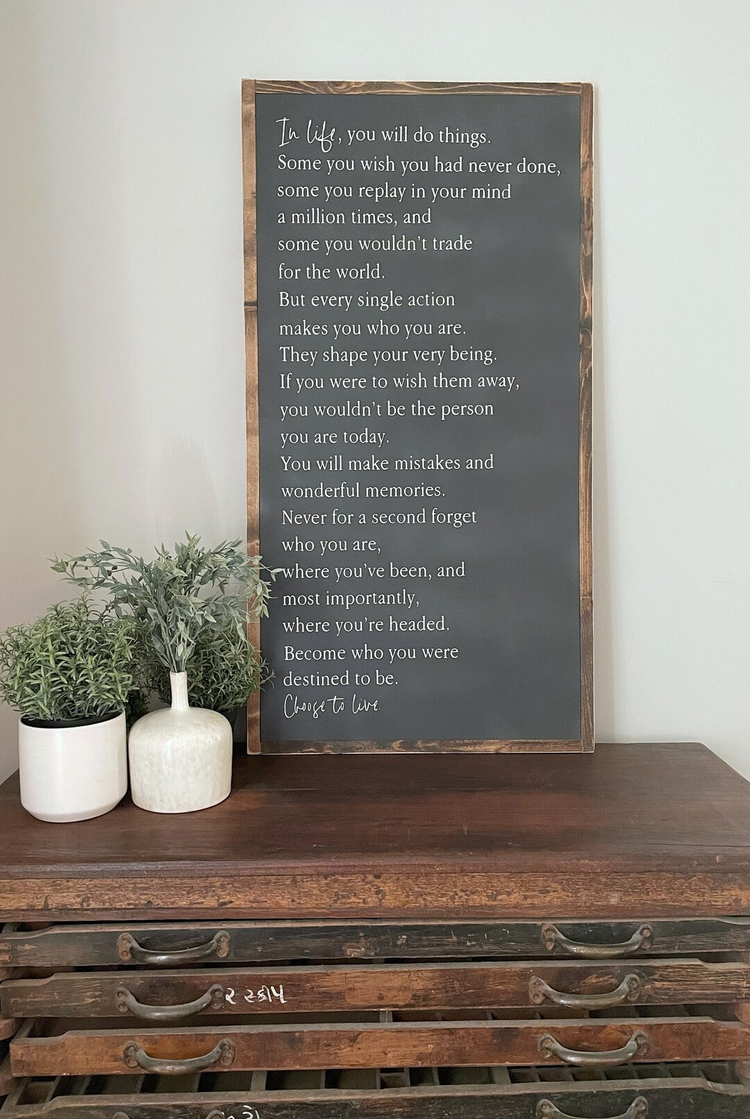 No Regrets- No Regrets Sign- in Life You Will Do Things- Large Wood ...