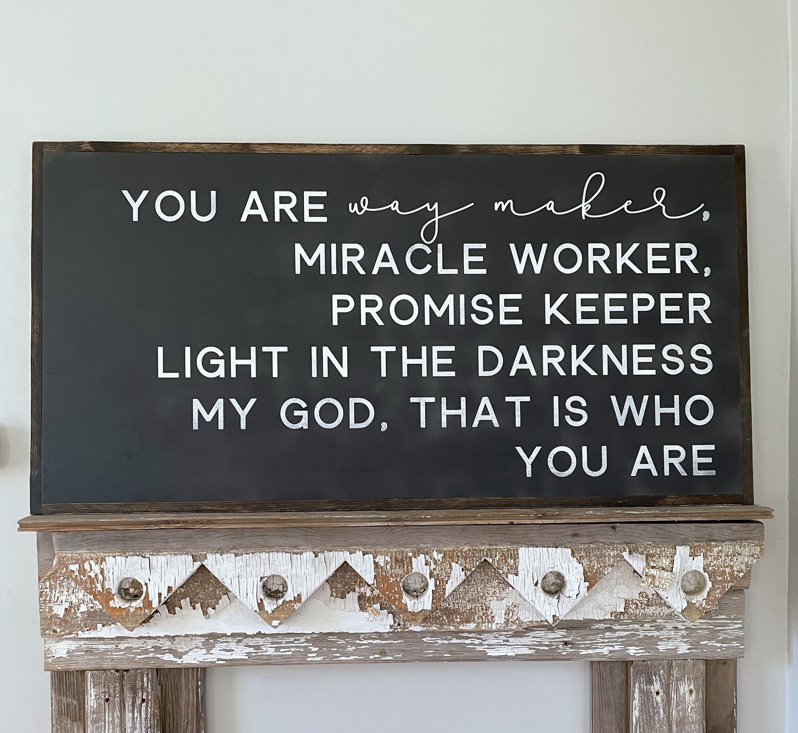 Waymaker Waymaker Sign Religious Wood Sign Hoosier - Etsy