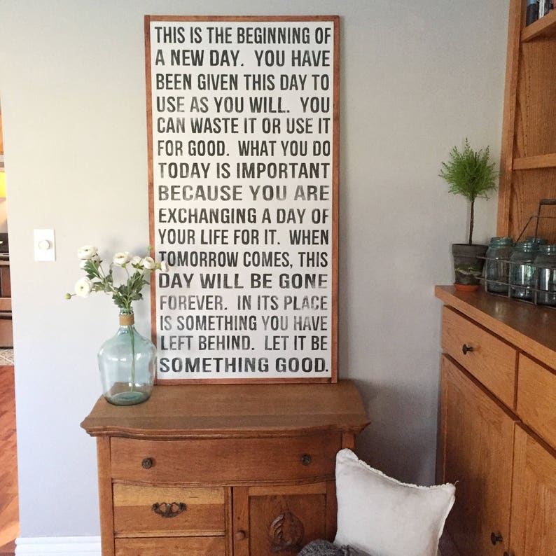 This Is the Beginning of a New Day Sign Today Is a New Day | Etsy