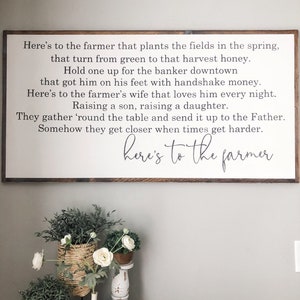 Farm Sign- Extra Large Sign- Farmhouse Wood Sign-living Room Wall Art ...