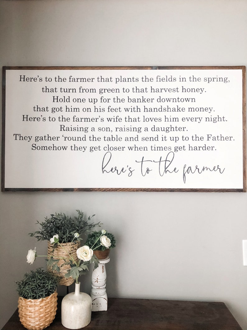 Farm Sign- Extra Large Sign- Farmhouse Wood Sign-living Room Wall Art ...