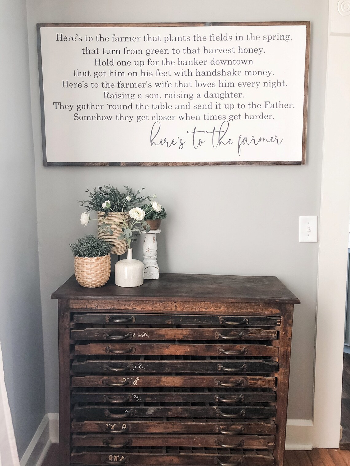 Farm Sign- Extra Large Sign- Farmhouse Wood Sign-living Room Wall Art ...