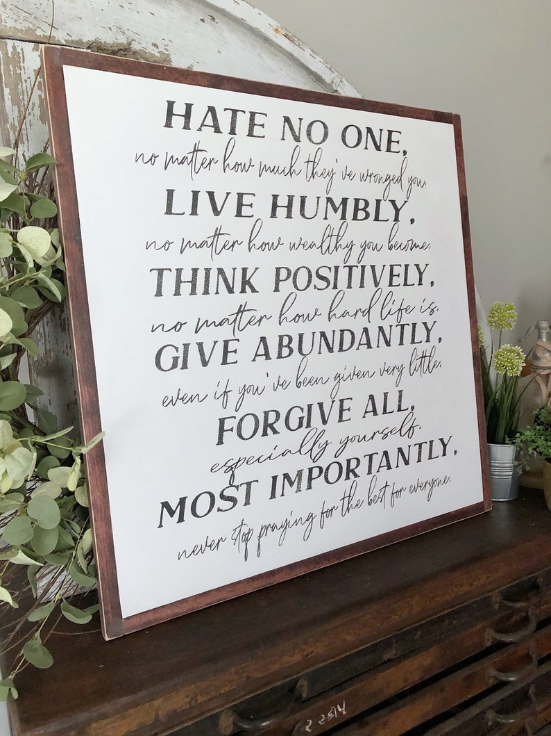 Think Positive Think Positive Sign Life Advice Sign | Etsy