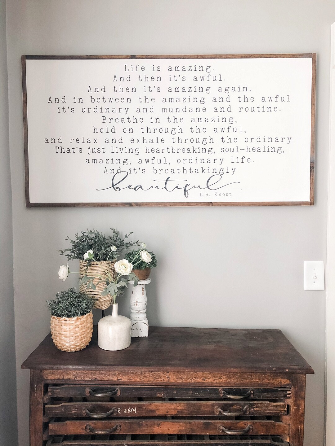 Life is Amazing- Life is Amazing Sign- Large Wood Sign- Inspirational ...