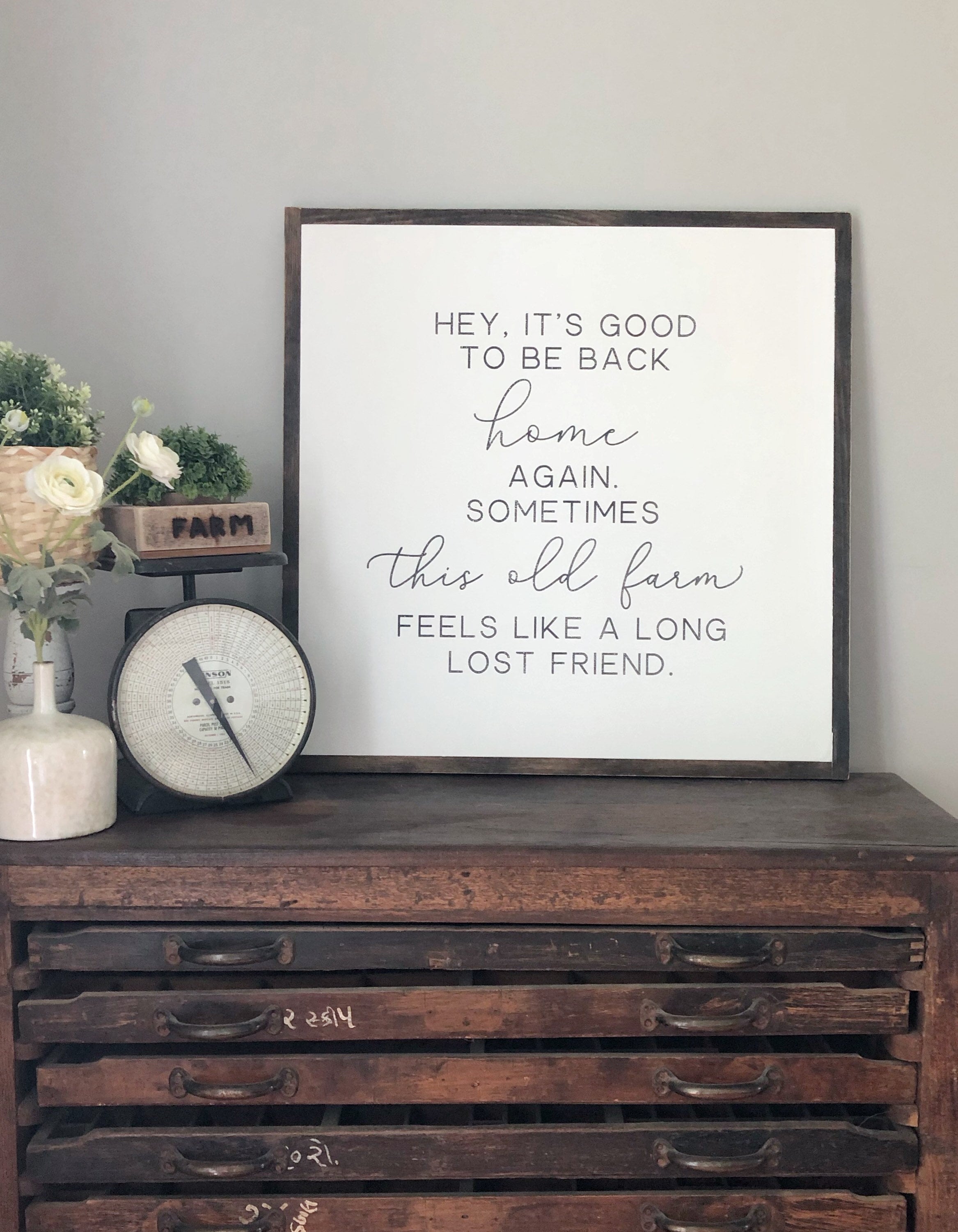 Farm Sign- Farmhouse Wall Decor- Farmhouse Sign- Large Wall Art- Home ...
