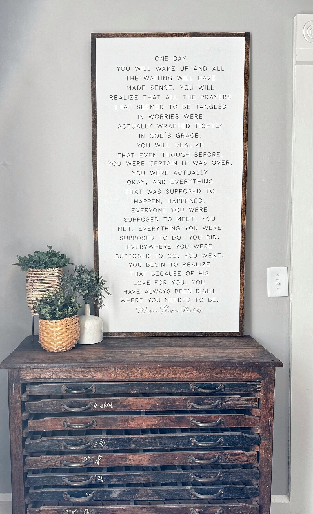 One Day Sign- Motivational Sign- Religious Sign- Large Sign- Vertical ...