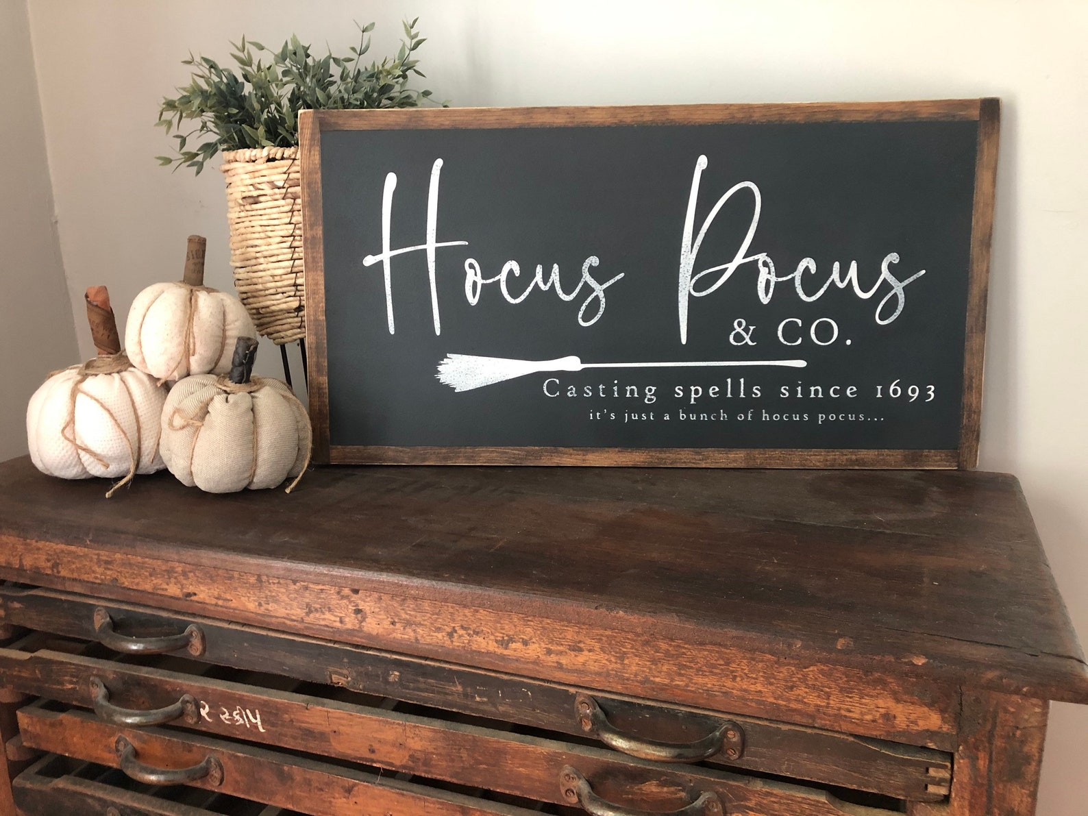 It's Just a Bunch of Hocus Pocus Halloween Sign Halloween Decor Fall ...