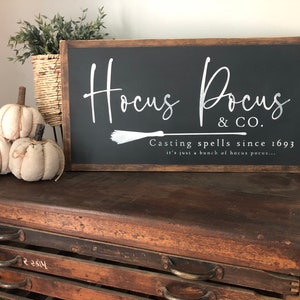It's Just a Bunch of Hocus Pocus Halloween Sign Halloween Decor Fall ...
