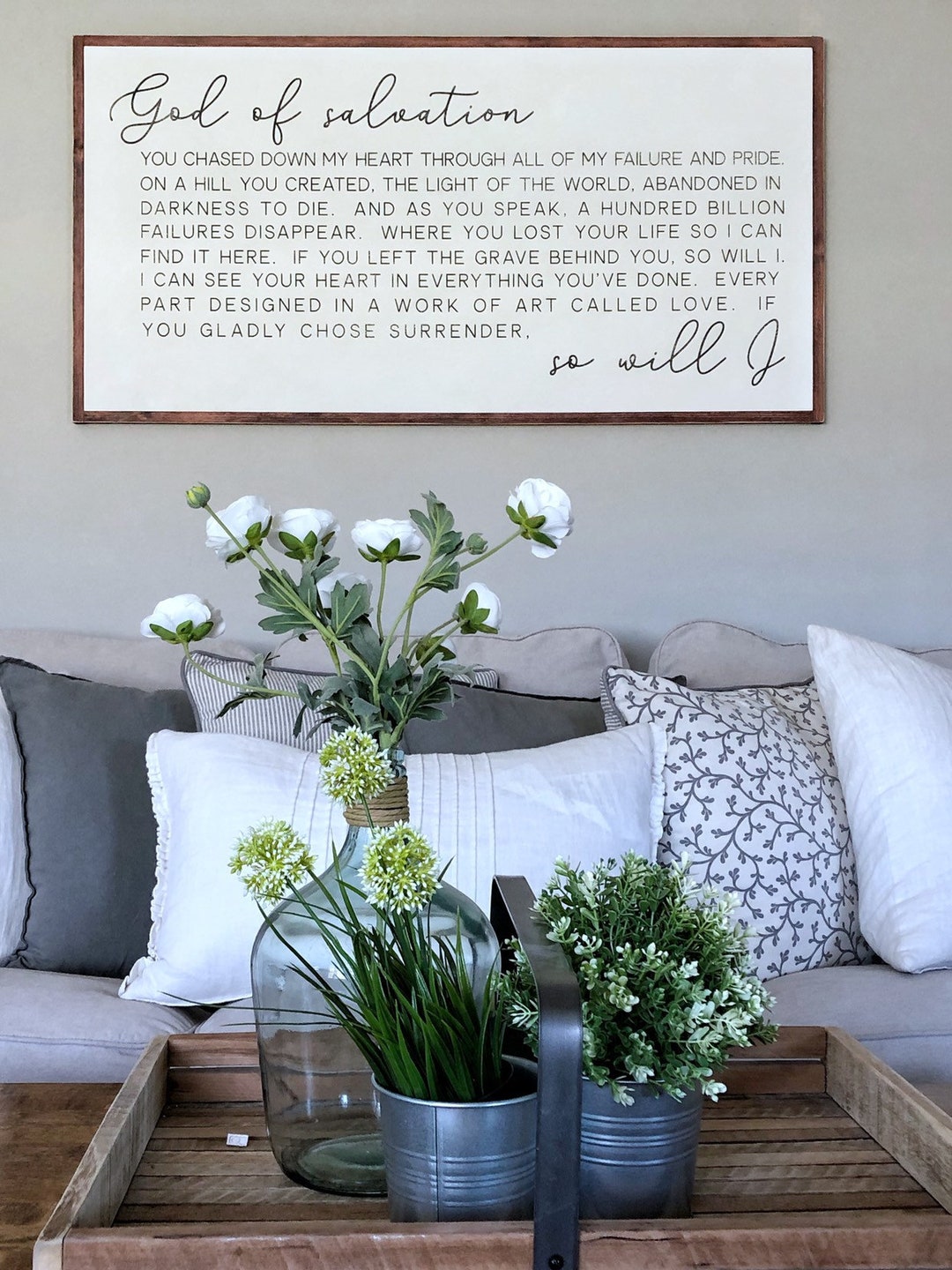 Religious Wood Sign- Hoosier Farmhouse Signs- Large Wood Sign - Etsy