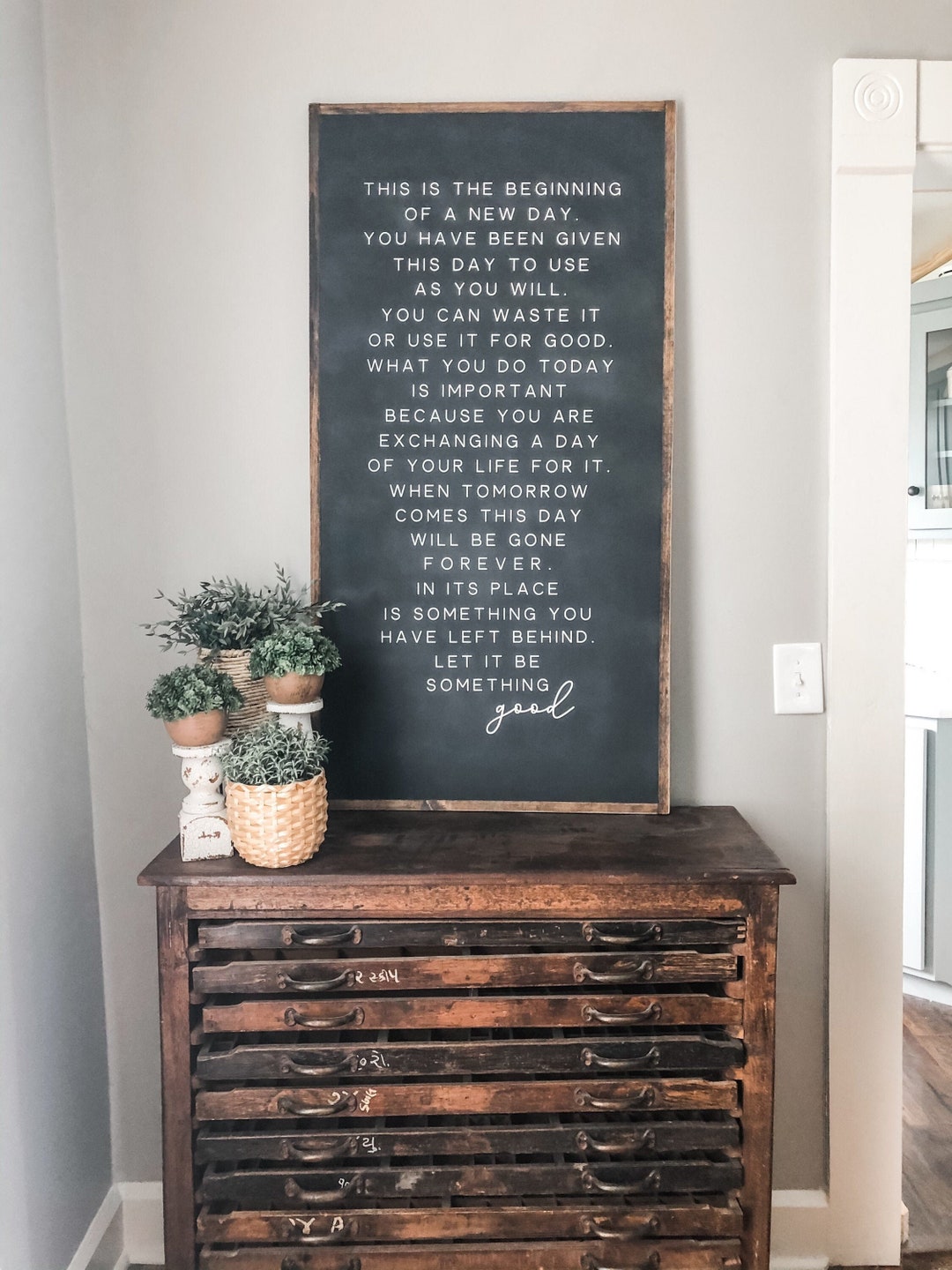 This is the Beginning of a New Day Sign- Today is a New Day- This is ...