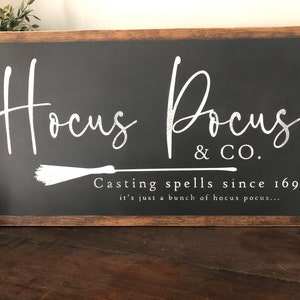 It's Just a Bunch of Hocus Pocus Halloween Sign Halloween Decor Fall ...