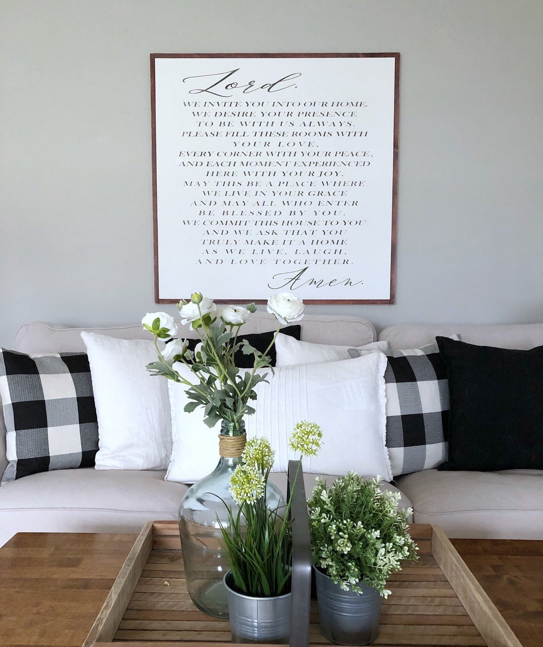 House Prayer- Prayer Sign- Religious Wall Art- Extra Large Sign- Large ...