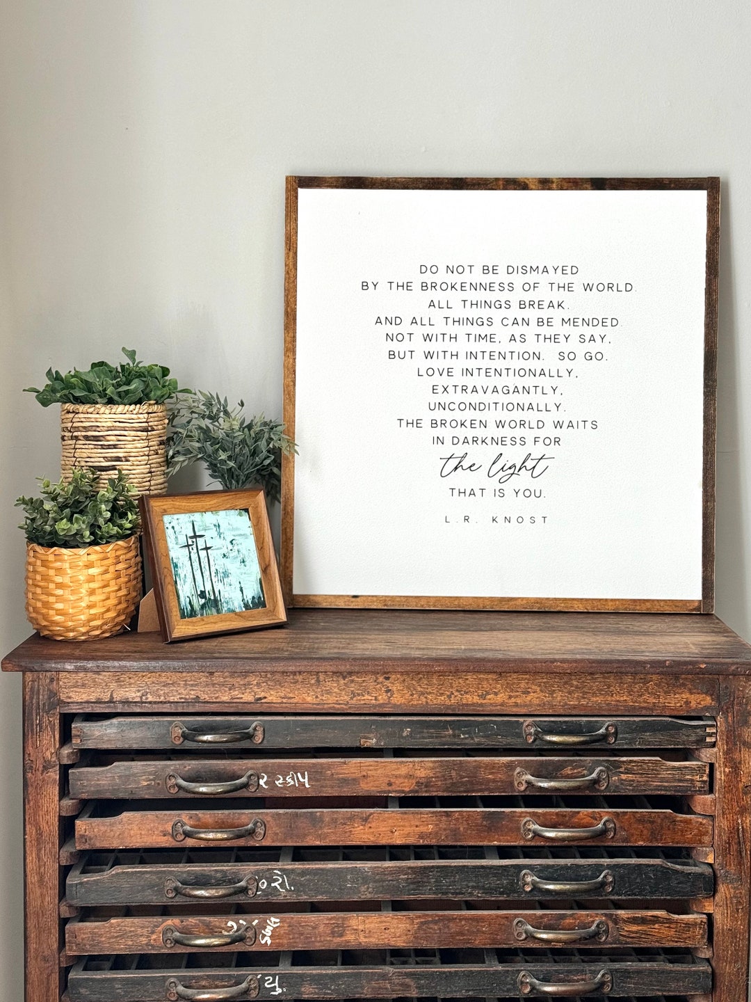 Do Not Be Dismayed- Large Wood Sign- Square Wood Sign- Inspirational ...