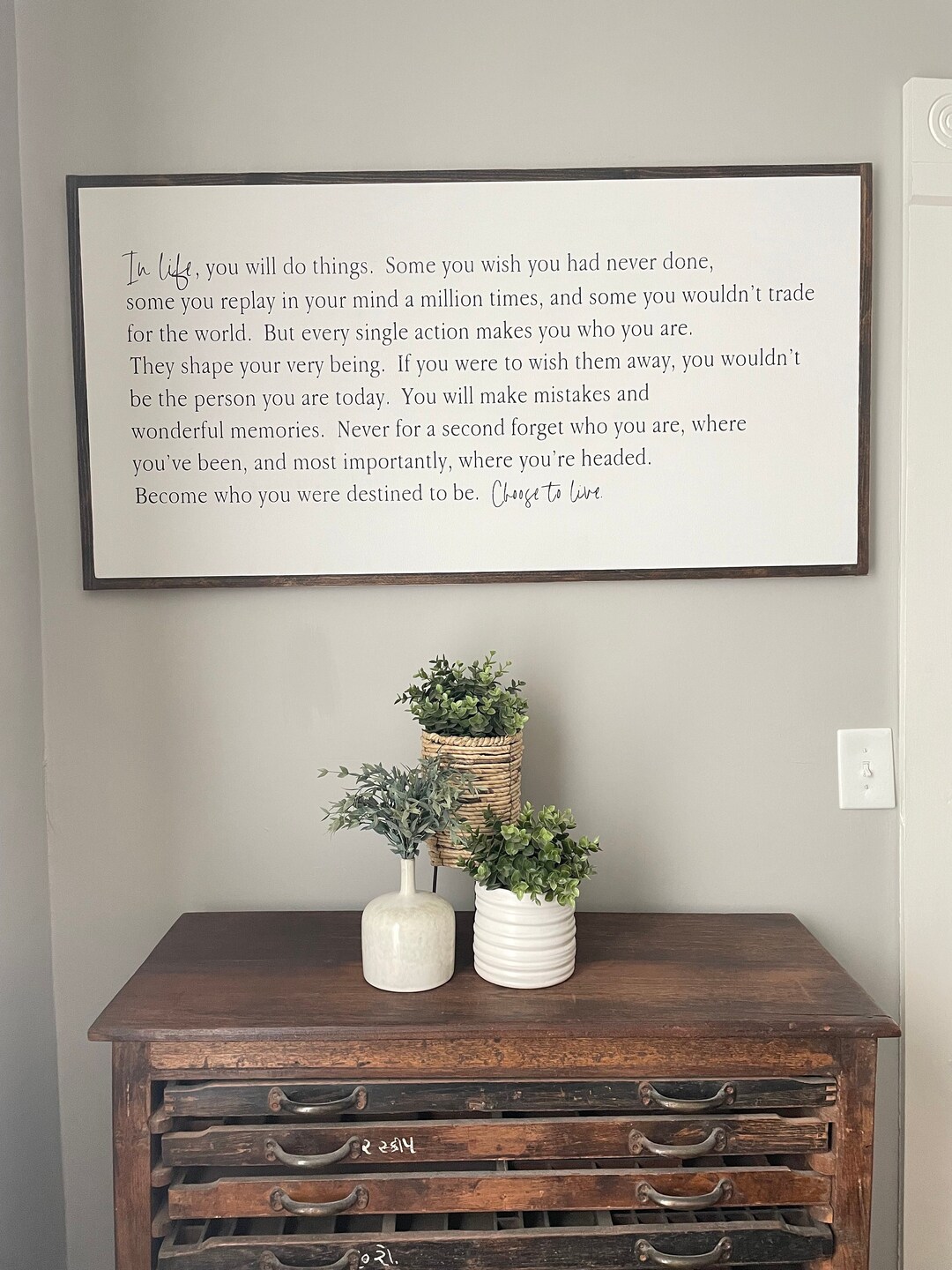 No Regrets- No Regrets Sign- in Life You Will Do Things- Large Wood ...