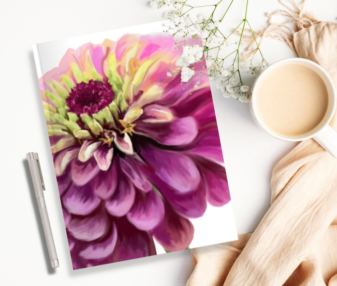 Zinnia Flower Journal: Lined Softcover With "introverted" Quote - Etsy